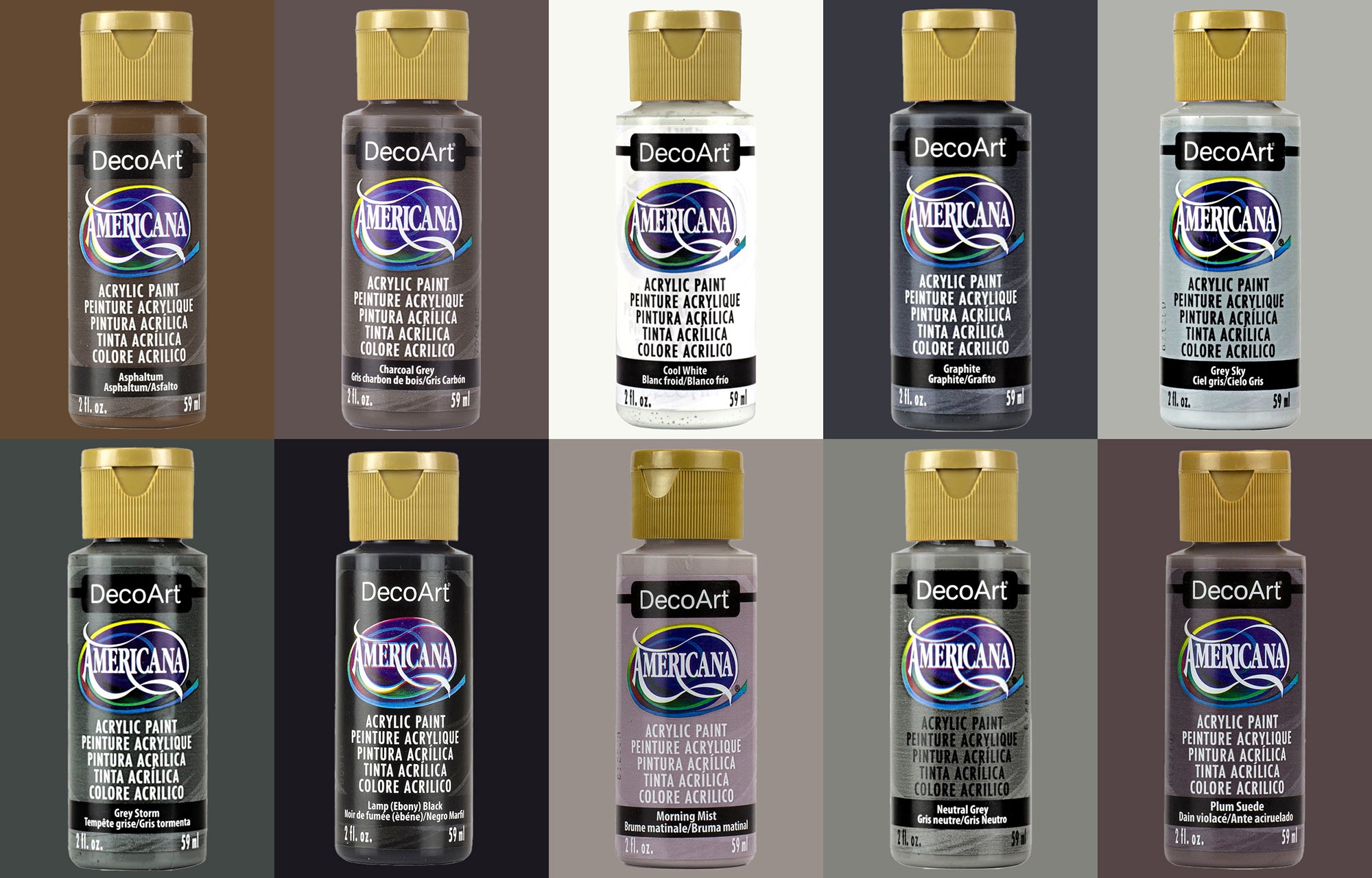 DecoArt Americana Acrylics 59ml - Greys – Page 2 – Wildwood Art Supplies
