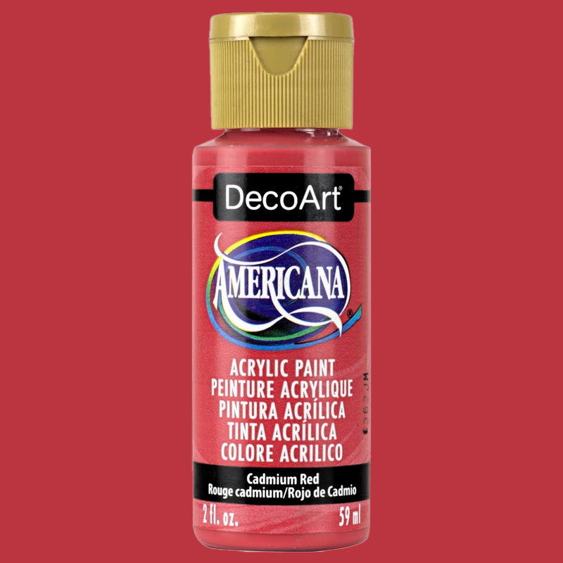 Cadmium Red DA015 - DecoArt Americana Acrylics 59ml – Wildwood Art Supplies