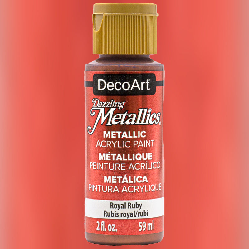 Royal Ruby DA074 - DecoArt Dazzling Metallics Paint 59ml – Wildwood Art ...