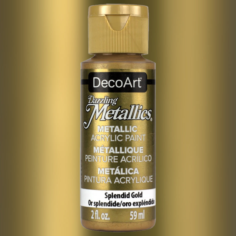 Splendid Gold DA263 - DecoArt Dazzling Metallics Paint 59ml – Wildwood ...
