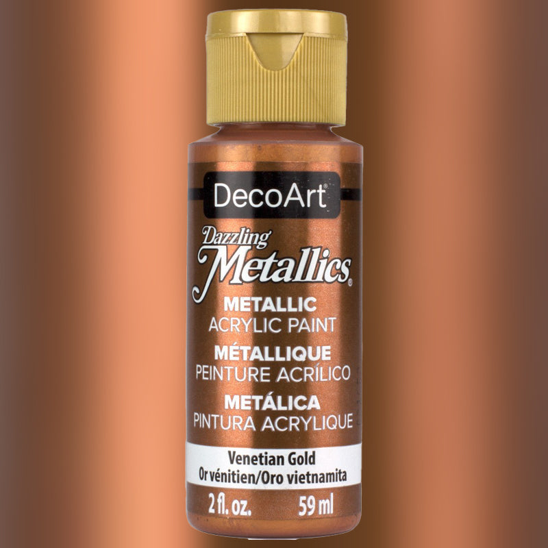 Venetian Gold DA072 - DecoArt Dazzling Metallics Paint 59ml – Wildwood ...