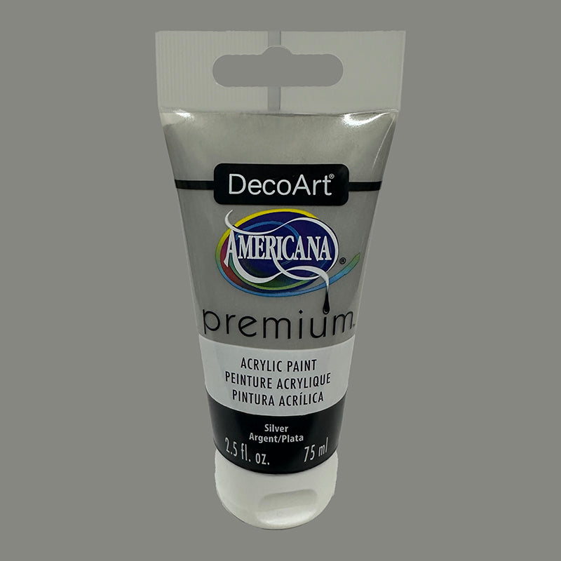 Silver - DecoArt Americana Premium Acrylic Paint 75ml – Wildwood Art ...